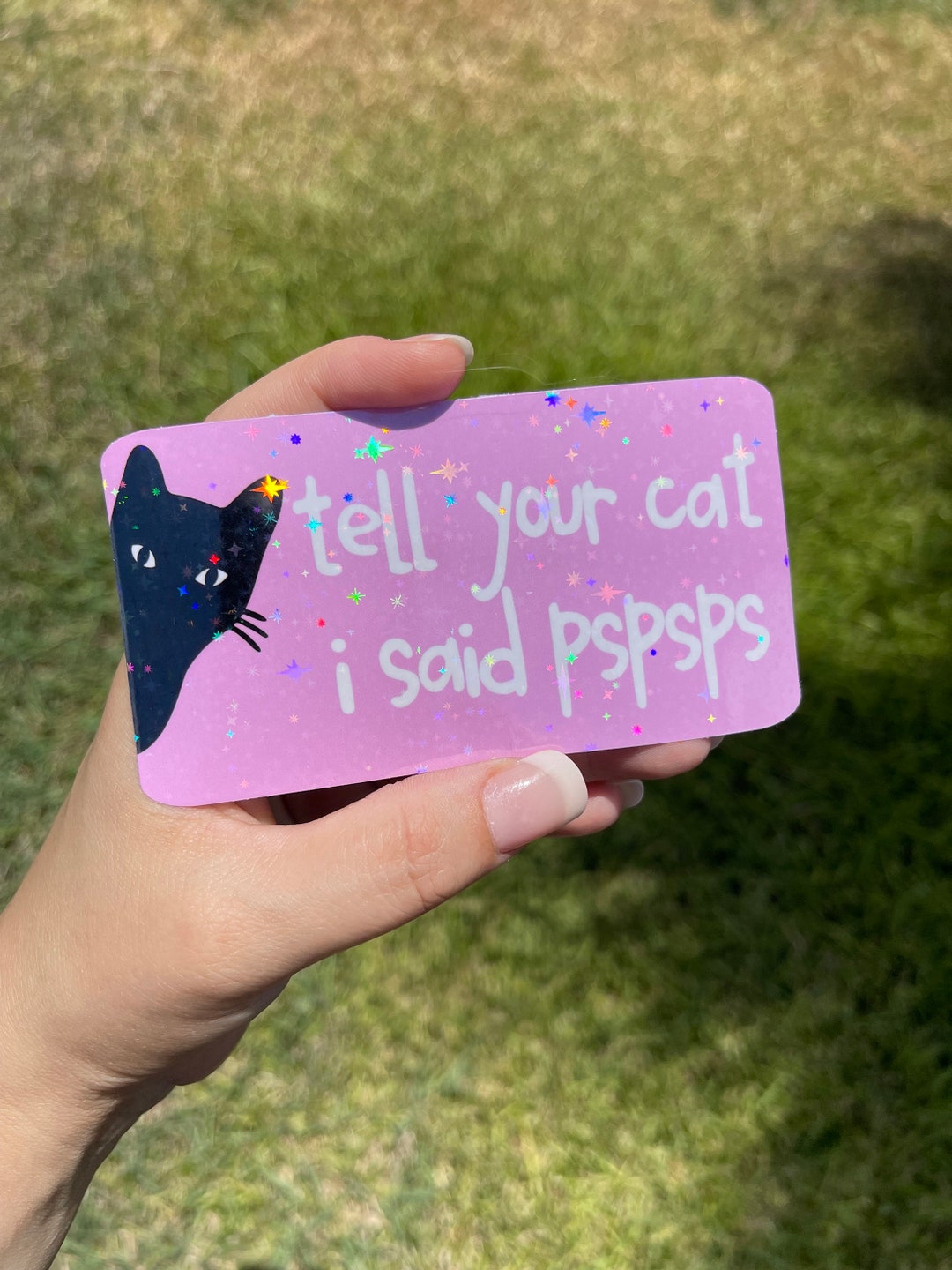 PSPSPS Kitty Cat Sticker: UV Resistant Vinyl Laptop Decal - Etsy