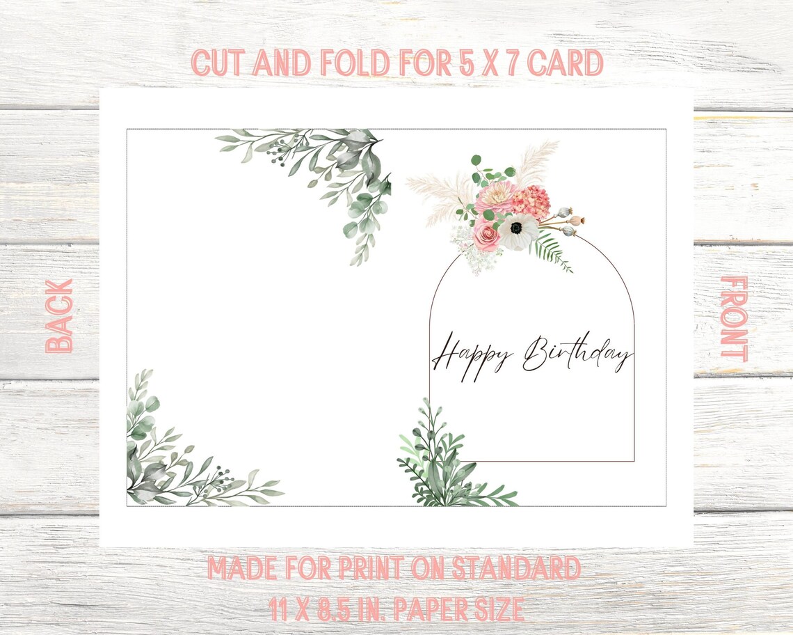 Digital Birthday E-card | Birthday E-cards | Instant Download | Minimal ...