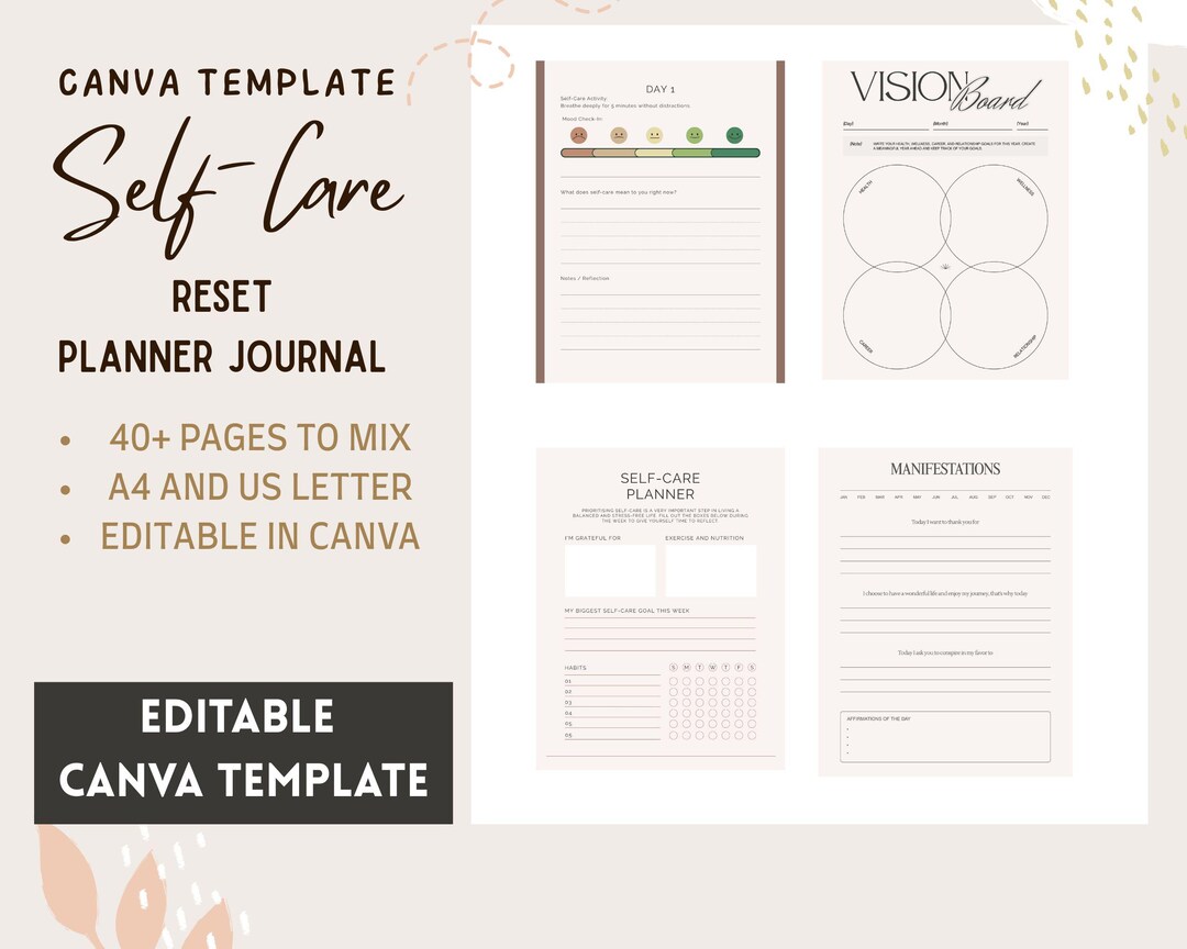 Mom Self Care Journal | 30-day Self-care Reset for Busy Moms ...