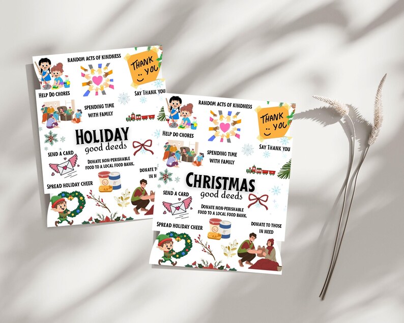 Christmas and Holiday Good Deeds Poster for Kids – Kindness Activity ...