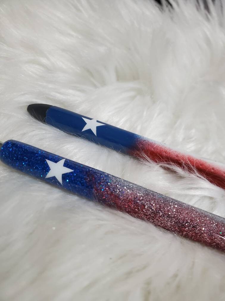 Texas Flag Gel Pen | Glitter Gel Pen | Personalized Custom Pen - Etsy