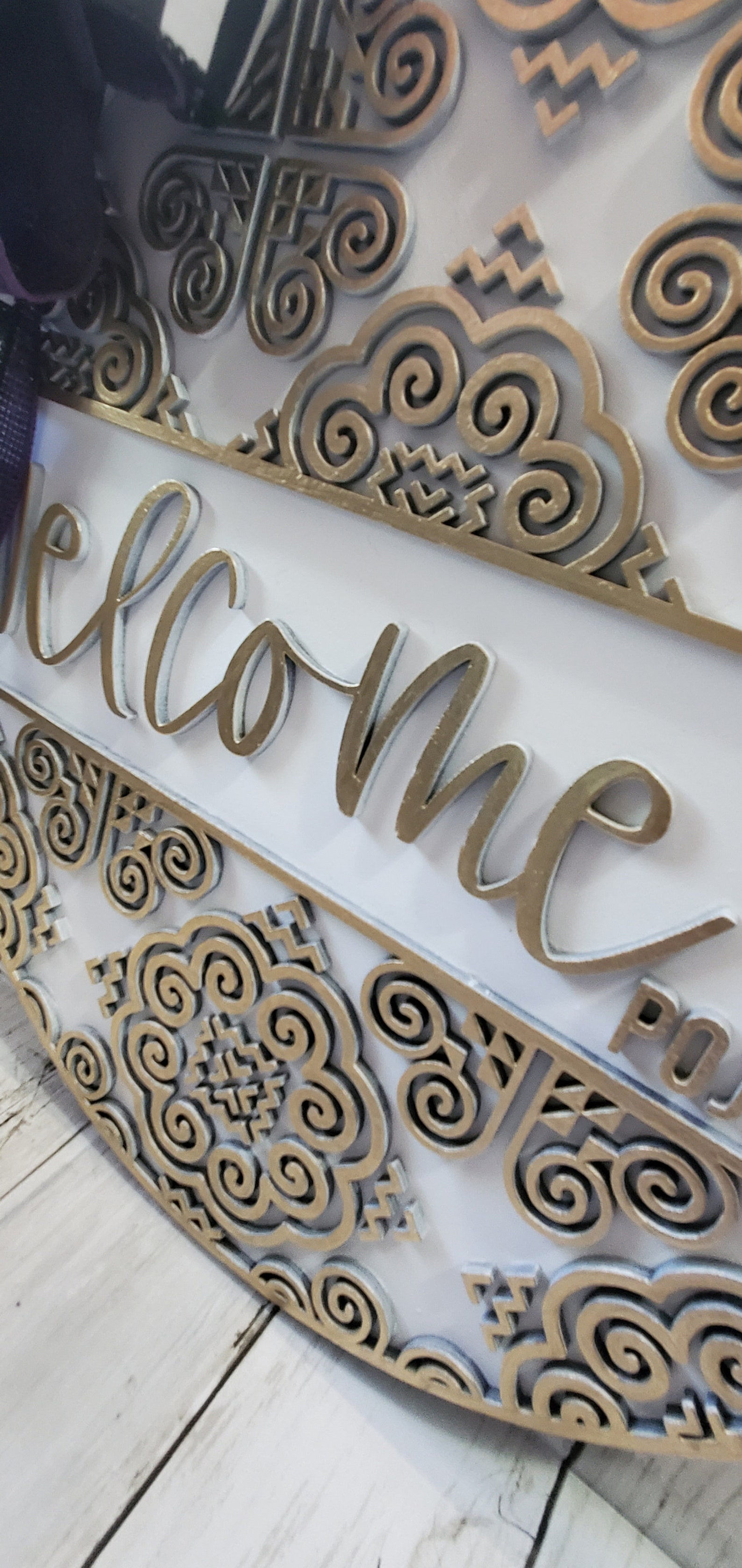 Welcome Poj Laib's Hmong Print Door Sign | Hmong Print Welcome Sign ...