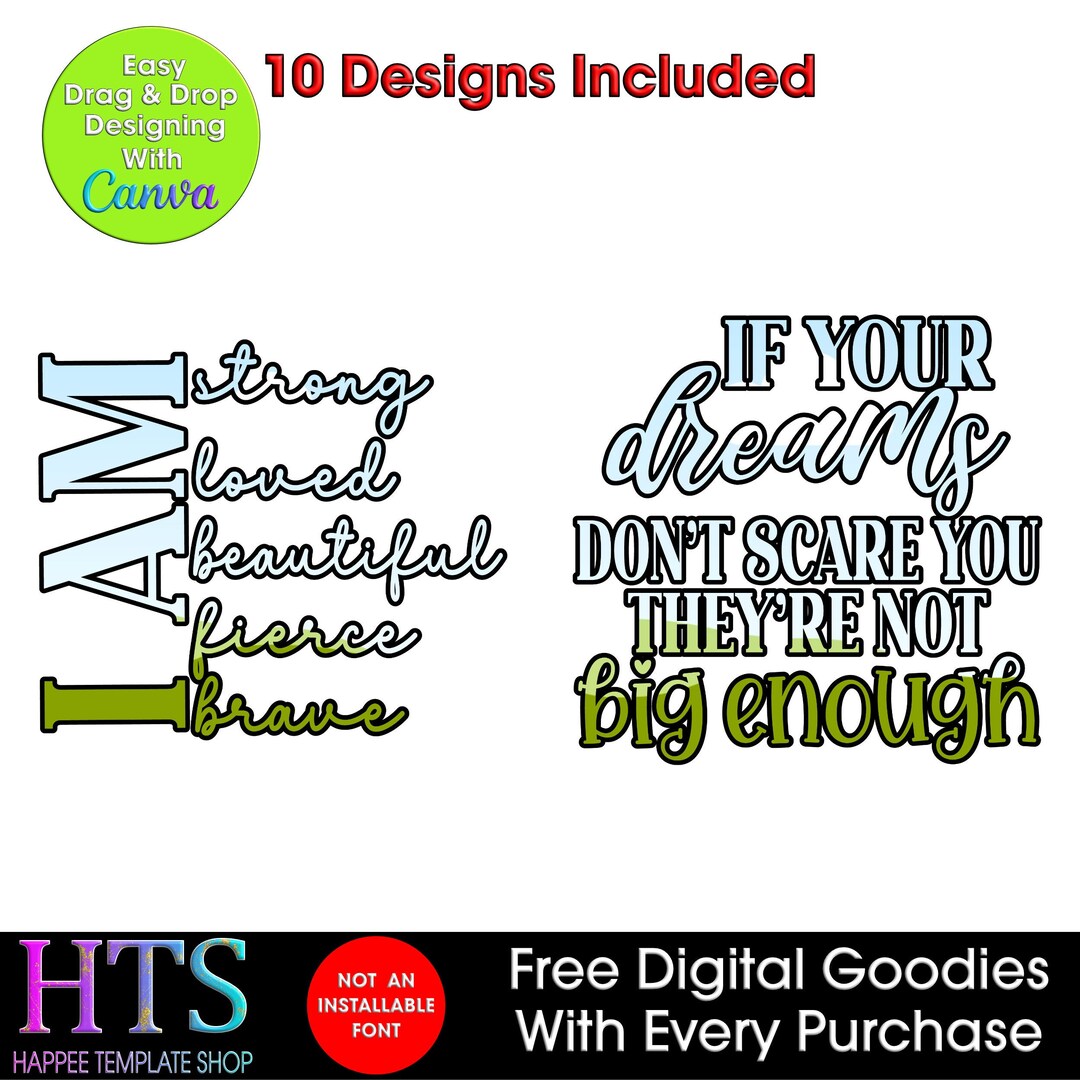 Motivational Canva Flower Frame Template Design Bundle Drag - Etsy
