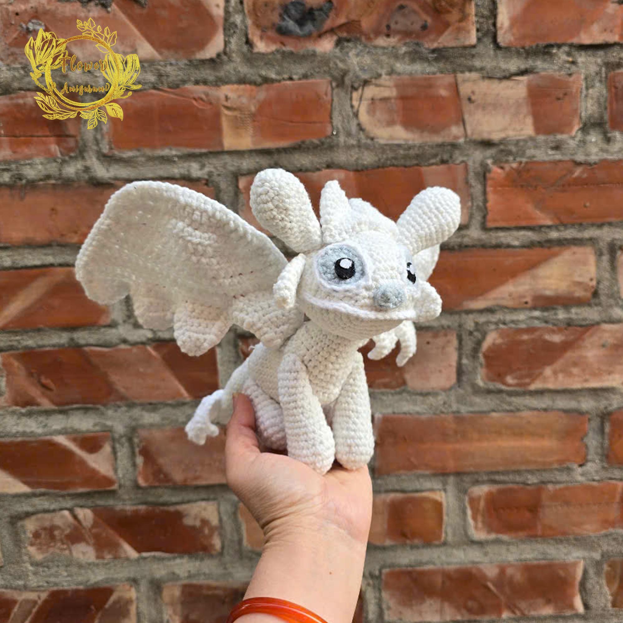 Fanmade Too.thl.ess Dragon Crochet Doll Amigurumi, HTTYD Plush, Light ...
