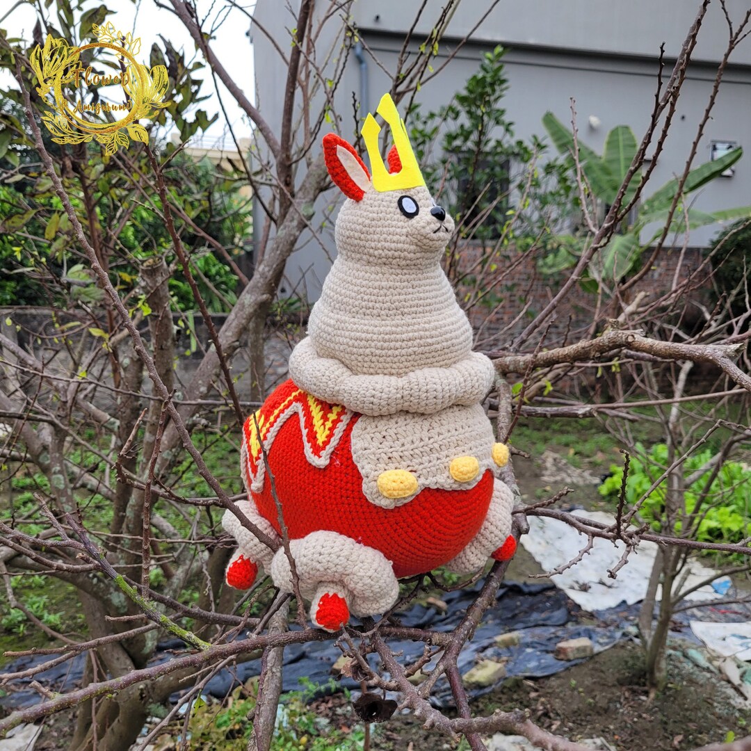 Fanmade King Paca in Palworld Crochet Doll Amigurumi, King Paca Plush ...