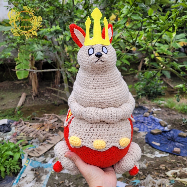 Fanmade King Paca in Palworld Crochet Doll Amigurumi, King Paca Plush ...