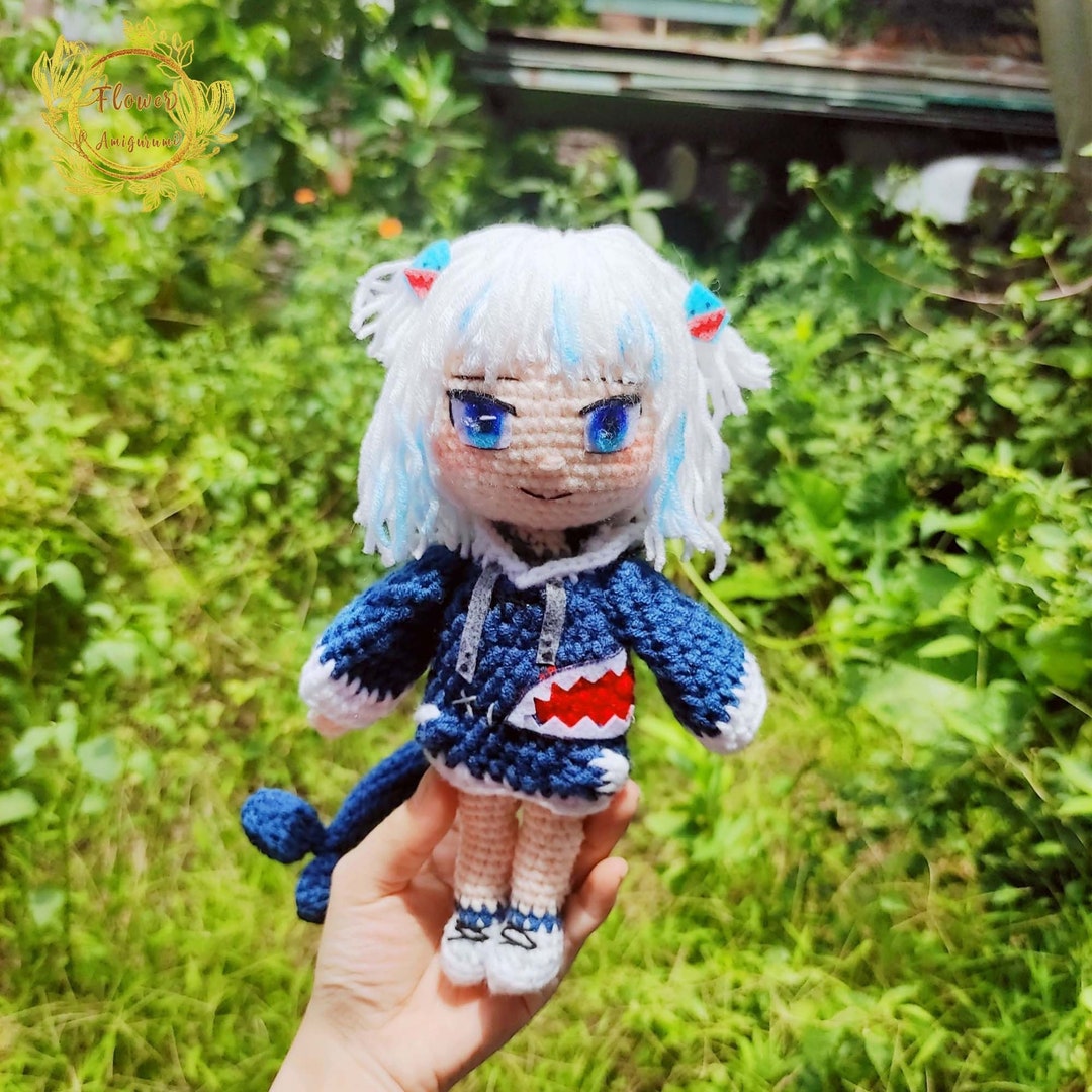 Fanmade Vtuber Hololive Gawr Gura Crochet Doll Amigurumi Gawr - Etsy ...