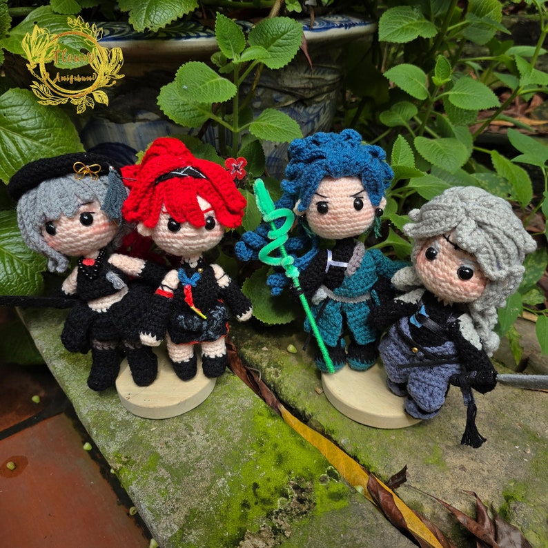 Fanmade Wuthering Waves Yinlin Plushies Doll Amigurumi Chibi Style, Wuthering Waves Plush ...