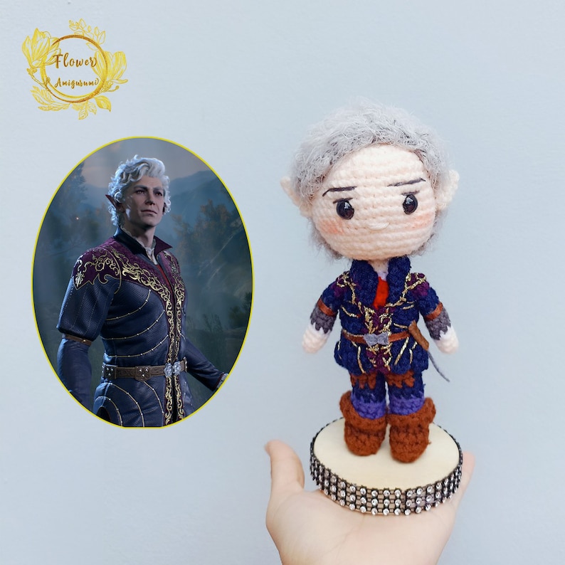 Fanmade Baldur's Gate 3 Astarion Crochet Amigurumi, Astarion Plush ...
