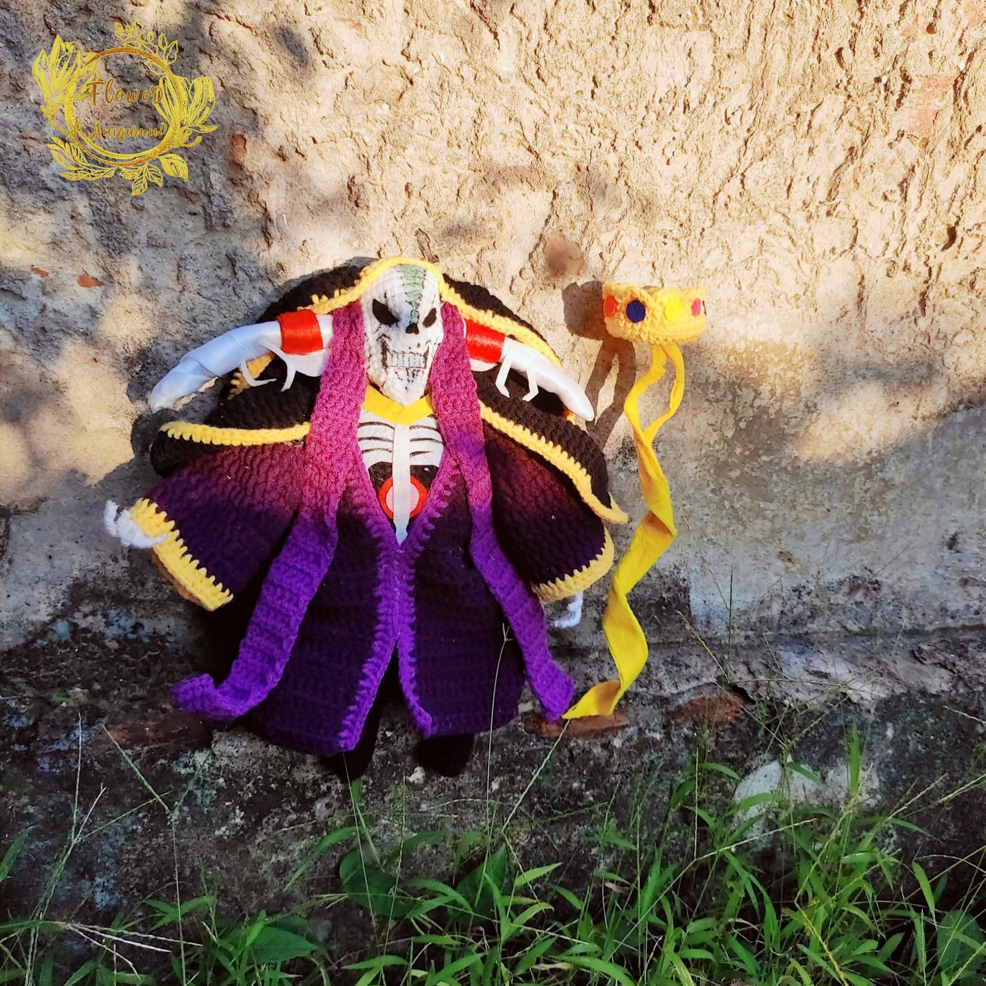 Fanmade Ainz Ooal Overlord Crochet Amigurumi, Ainz Ooal Plush, Ainz ...