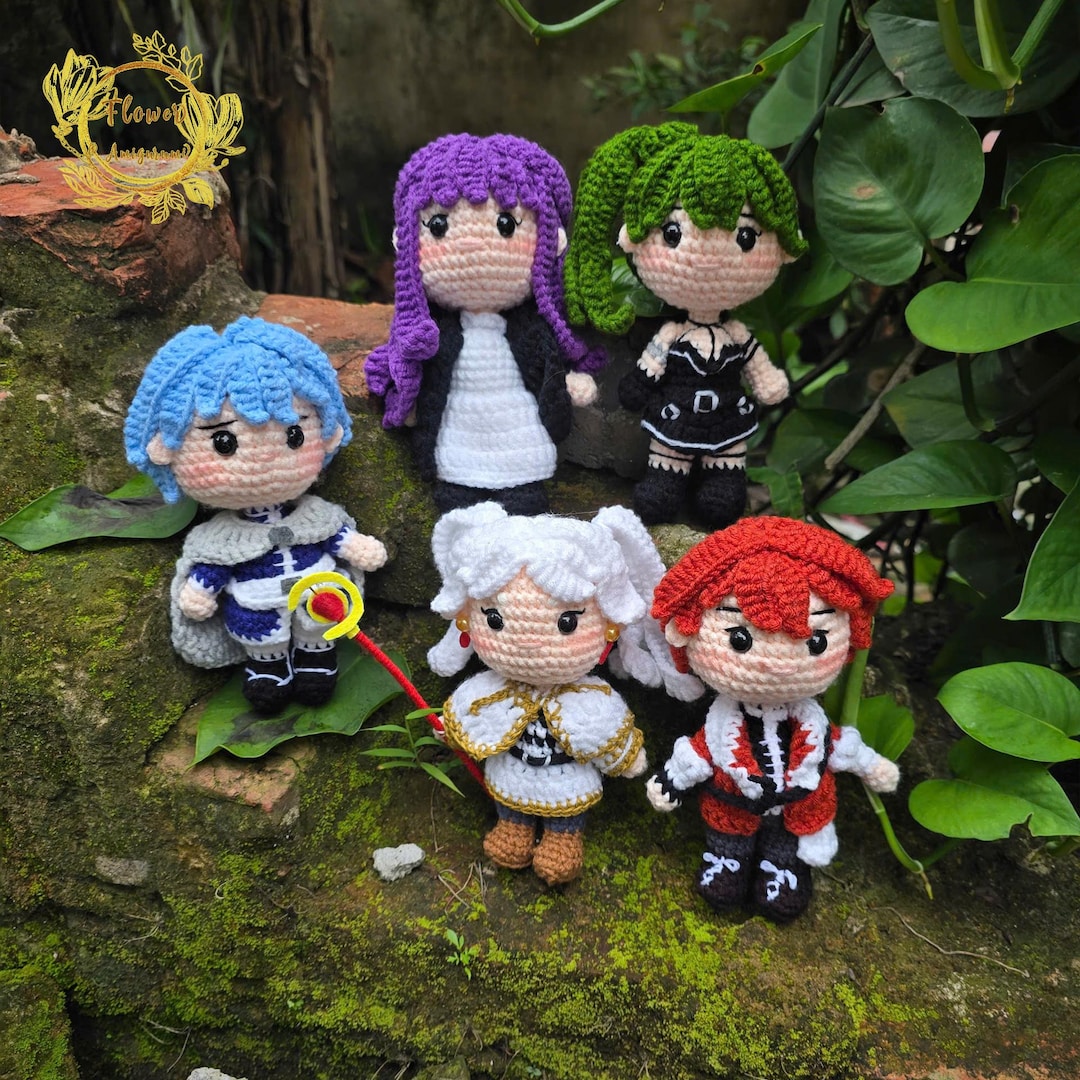 Fanmade Frieren Characters Crochet Doll Amigurumi, Frieren Plushies ...