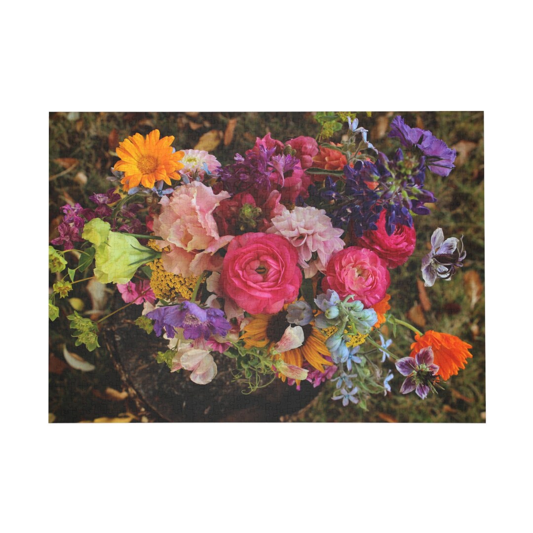 1000-piece Flower Puzzle Woodland Fairy Garden Puzzle - Etsy