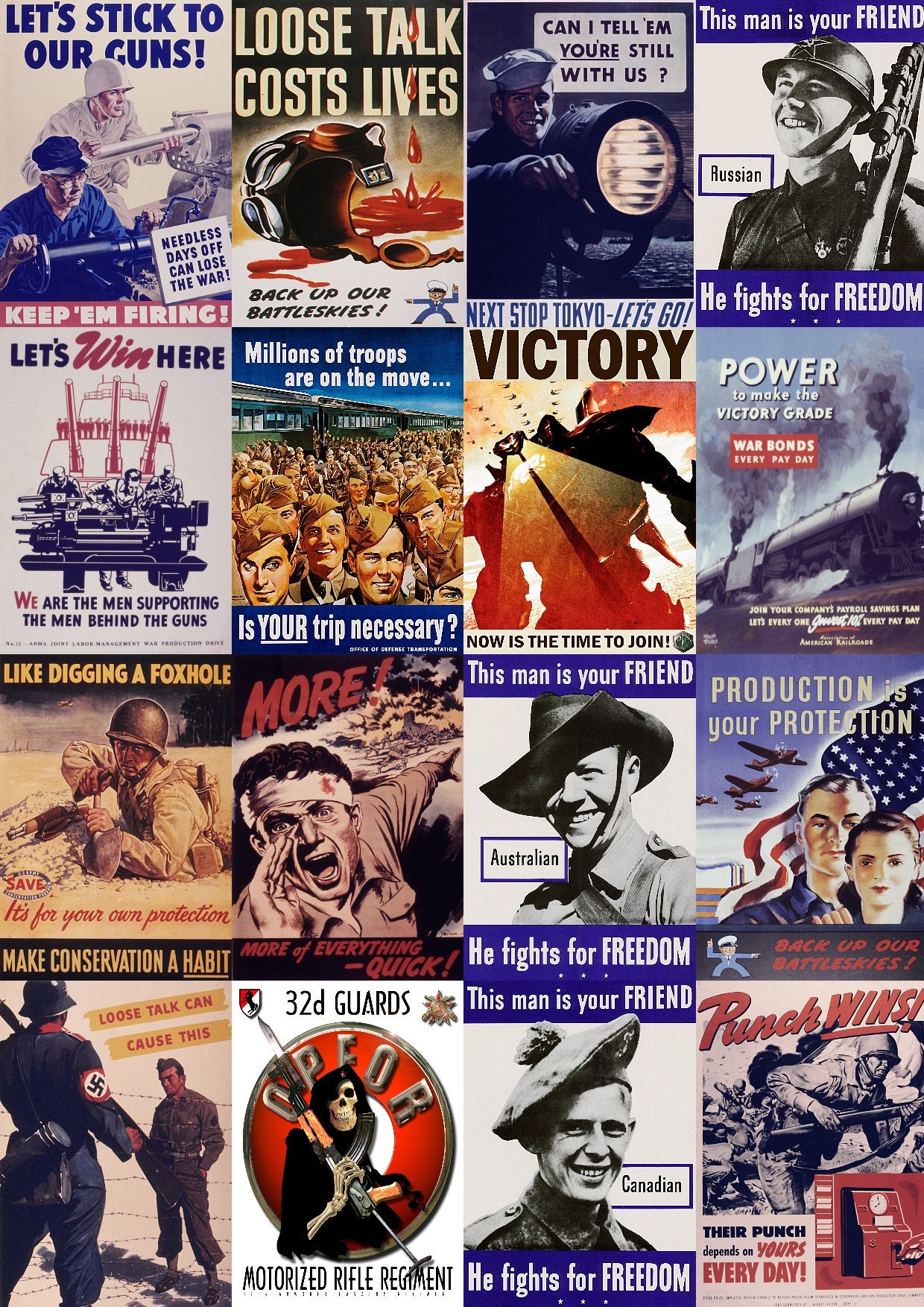 133 World War Propaganda Posters. - Etsy