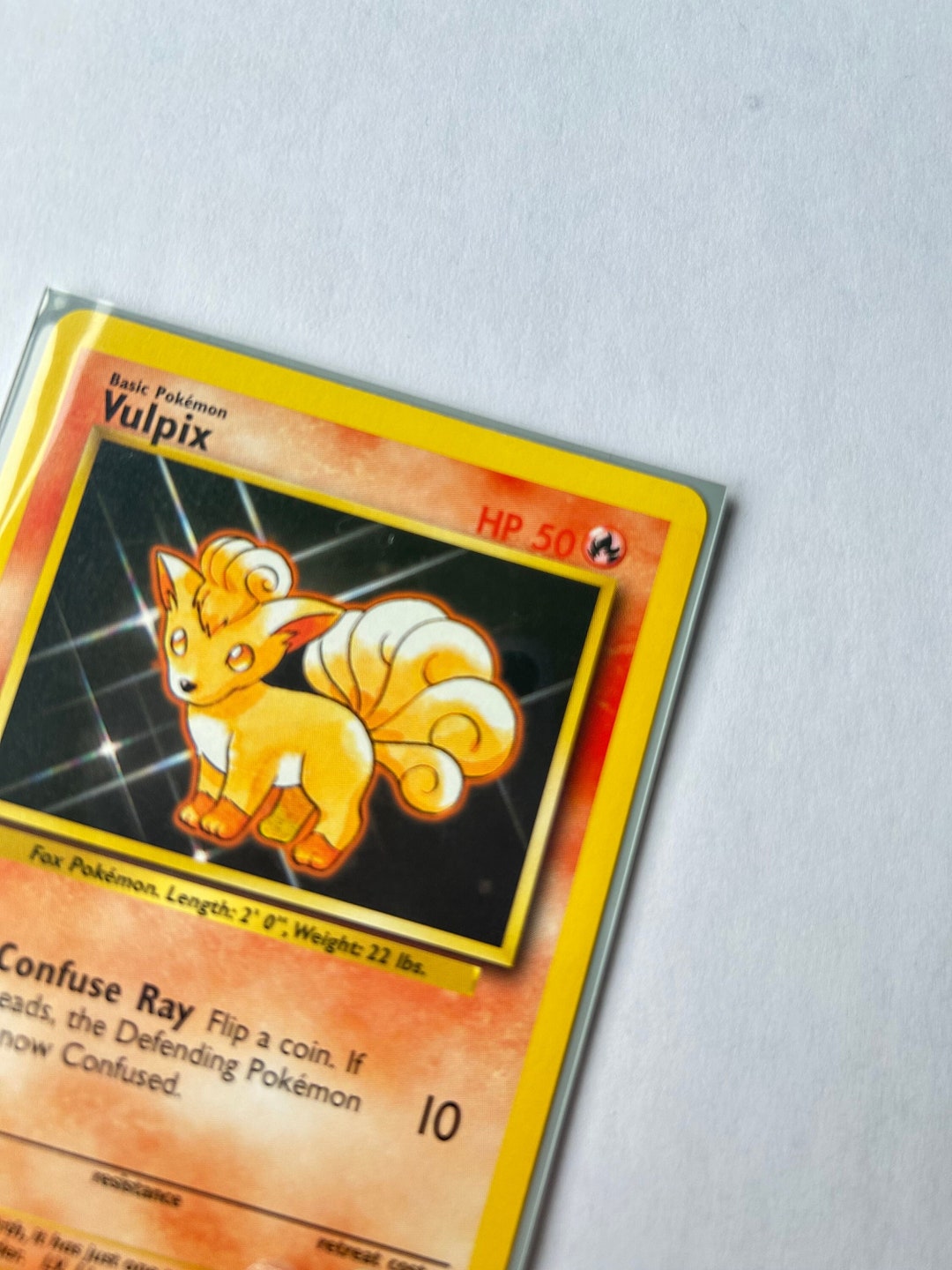 Vulpix Rare Misprint Error Pokémon Card 68/102 WOTC 1999 in Sleeve HP ...