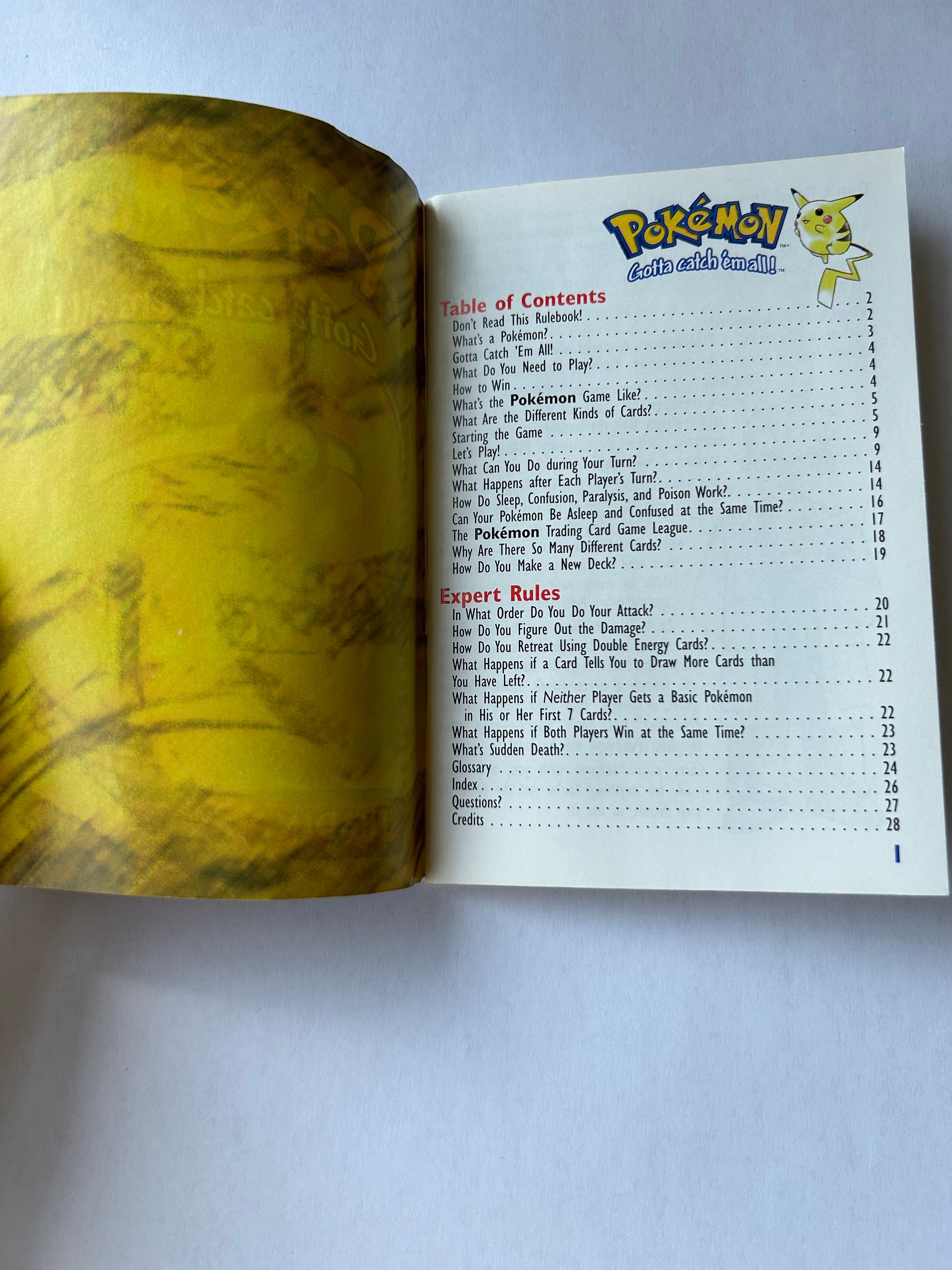 Pokémon Trading Card Game Rulebook Version 3 1999 Vintage Excellent ...