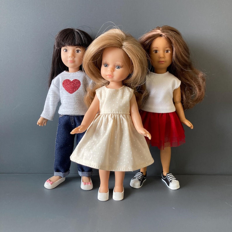 Doll Clothes 5-part Set: Fits Mini Sara, Ten Ping, Kruselings, Paola ...