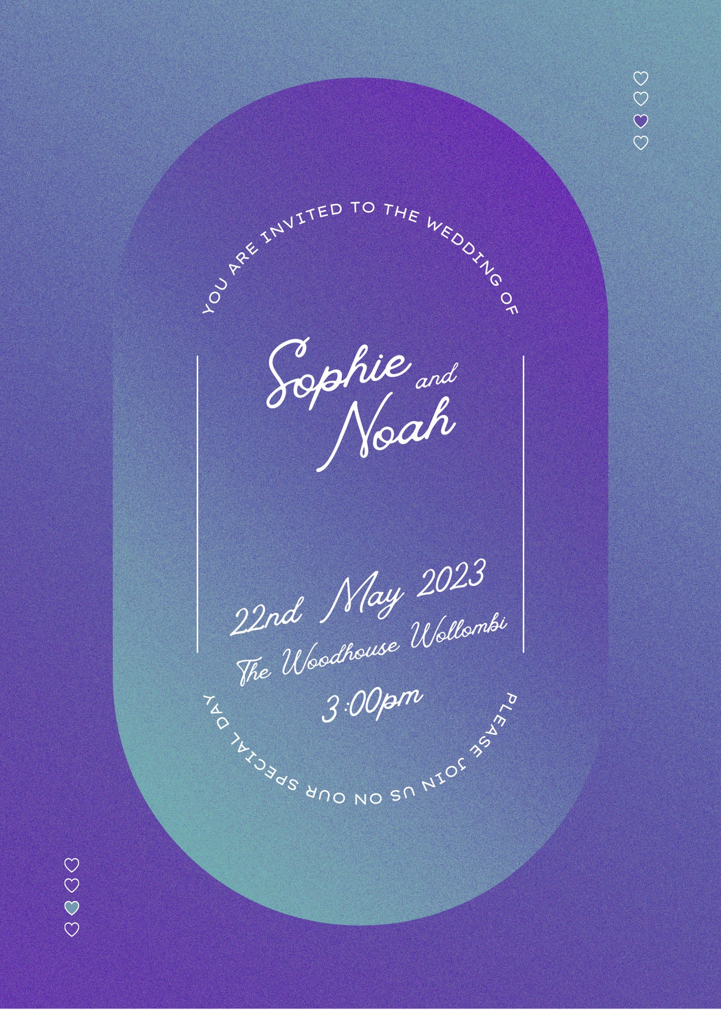 Gradient Event Invitation - Etsy