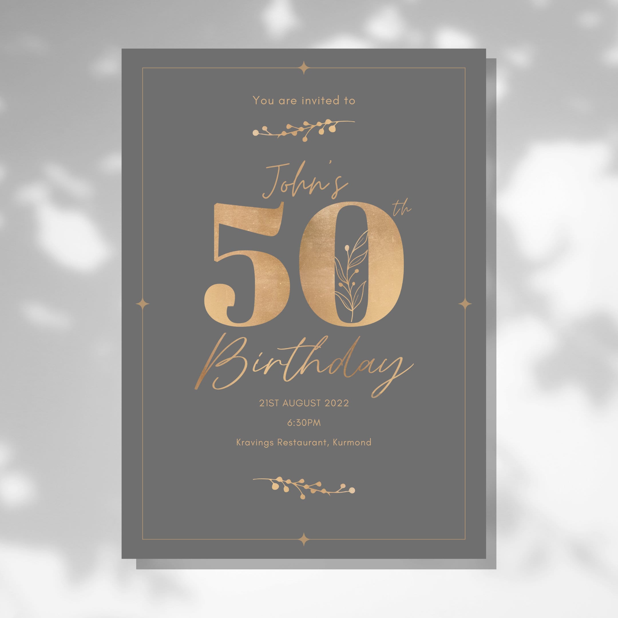 50th Birthday Party Invitation - Etsy