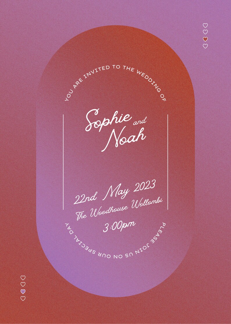 Gradient Event Invitation - Etsy