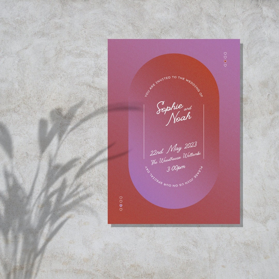 Gradient Event Invitation - Etsy