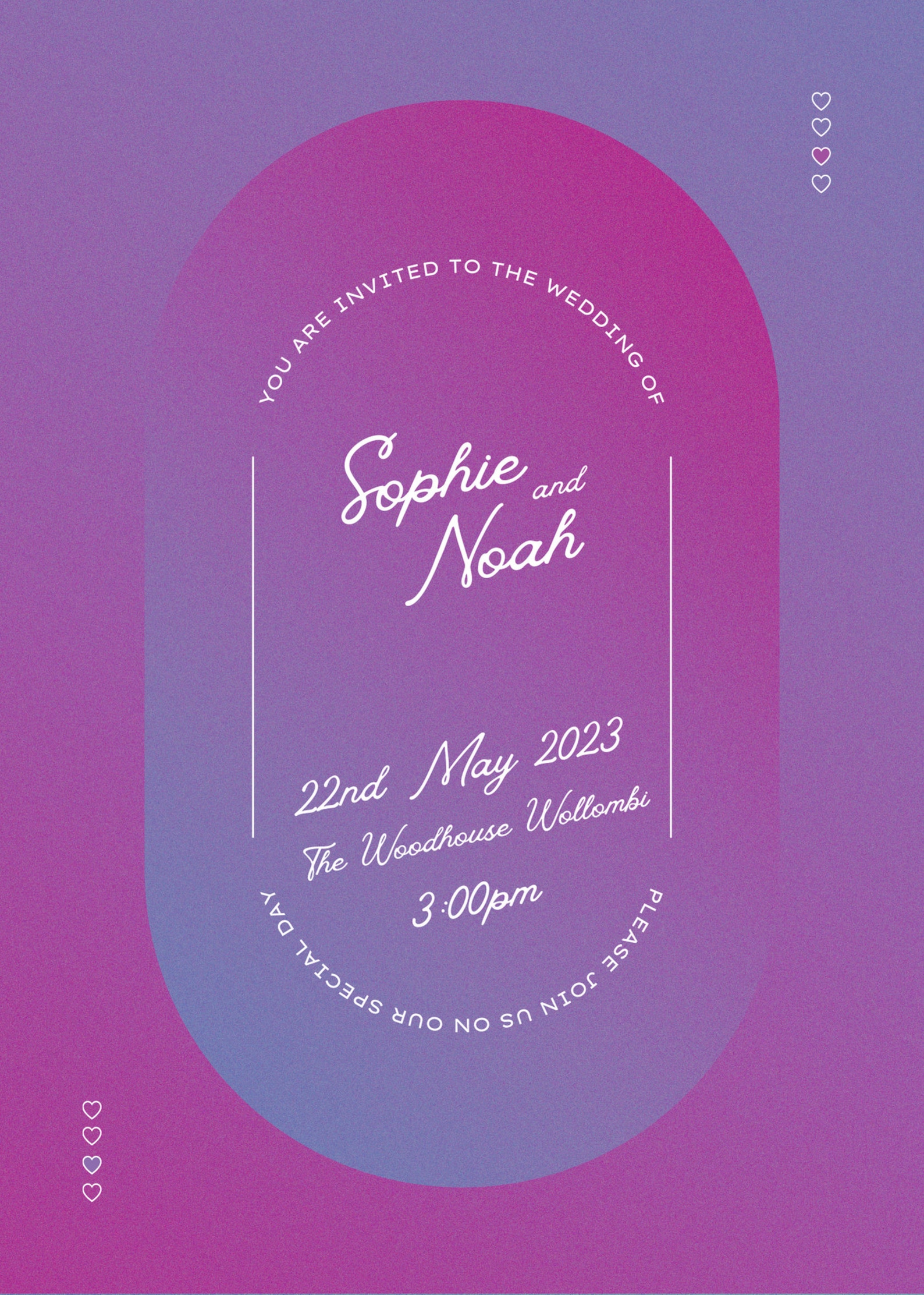 Gradient Event Invitation - Etsy