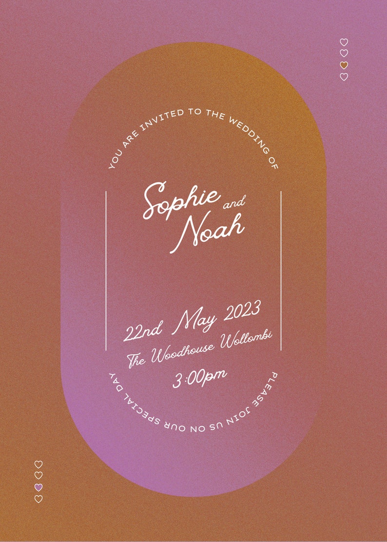 Gradient Event Invitation - Etsy