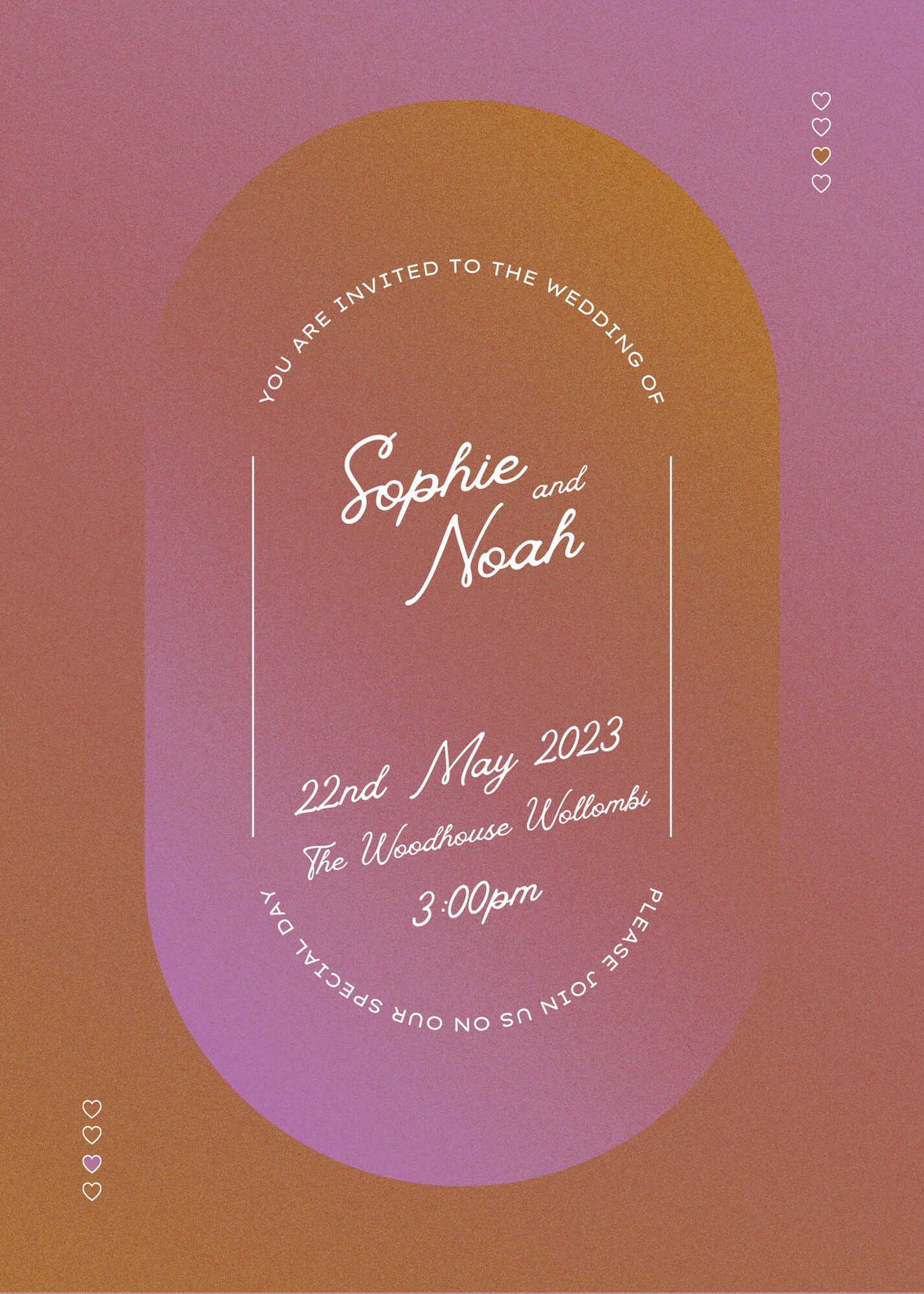 Gradient Event Invitation - Etsy