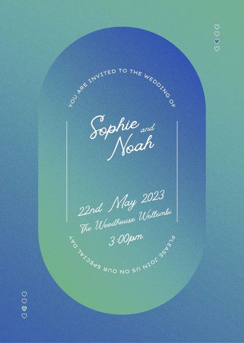 Gradient Event Invitation - Etsy