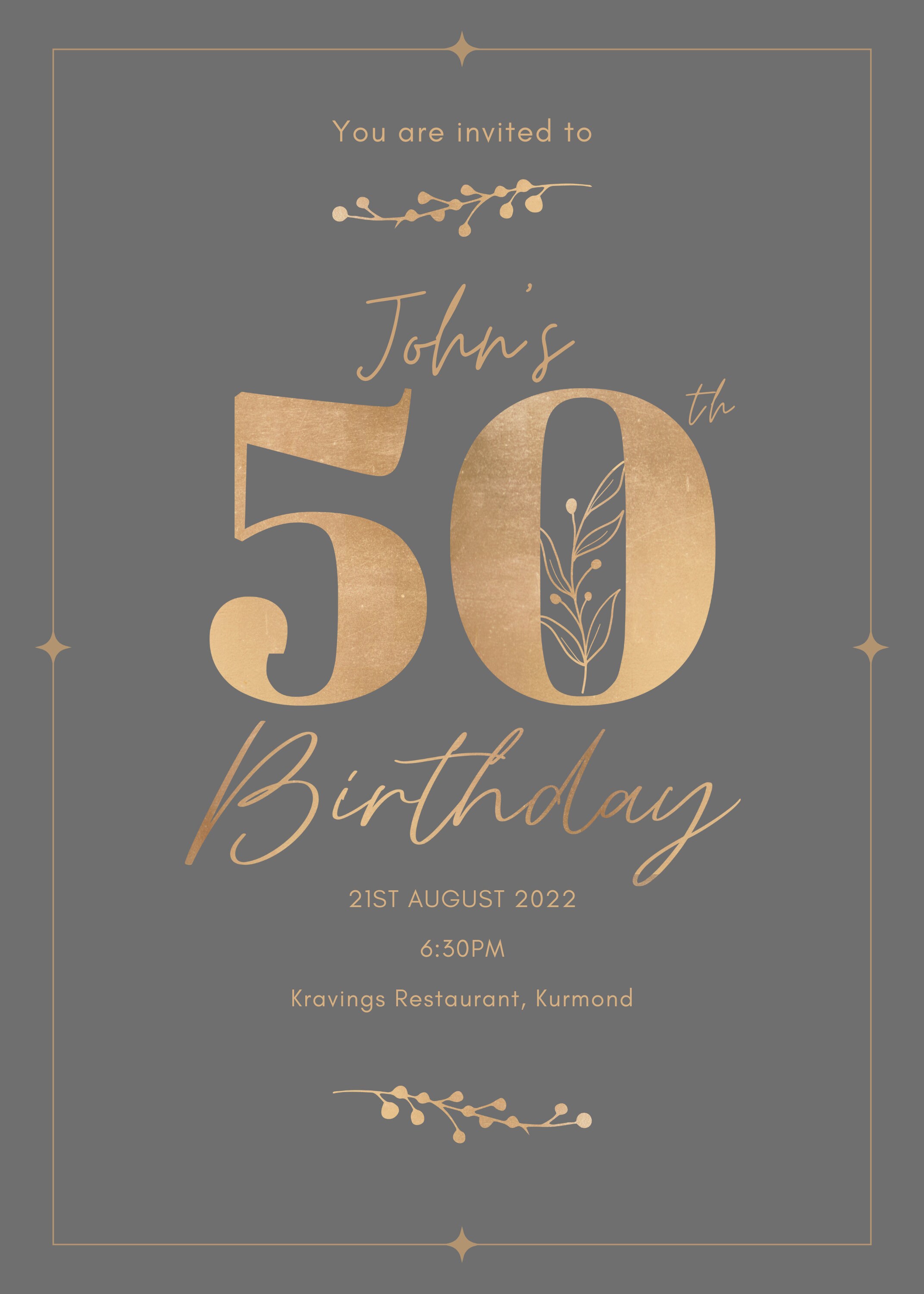 50th Birthday Party Invitation - Etsy