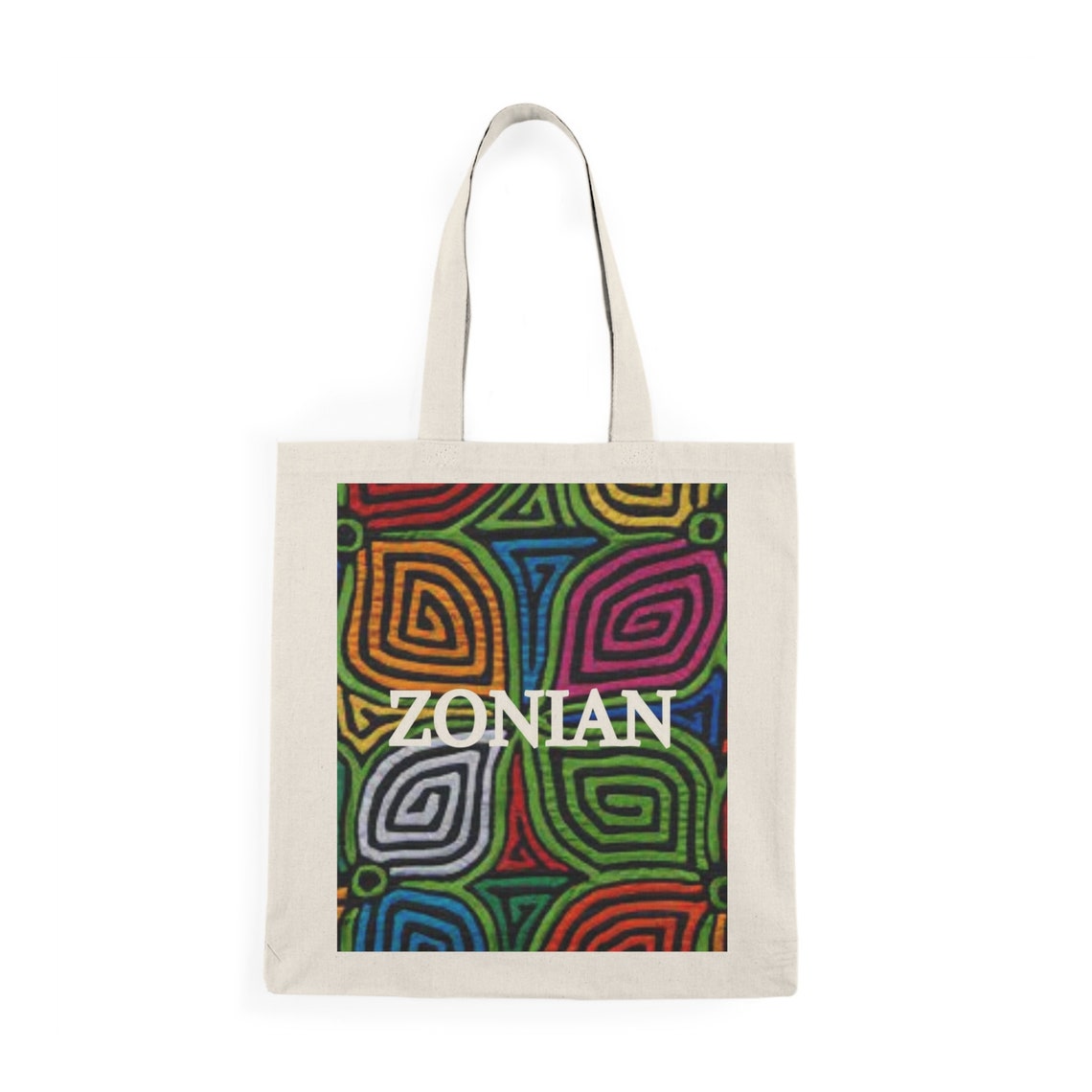 Zonian on a Mola Print Natural Tote Bag - Etsy