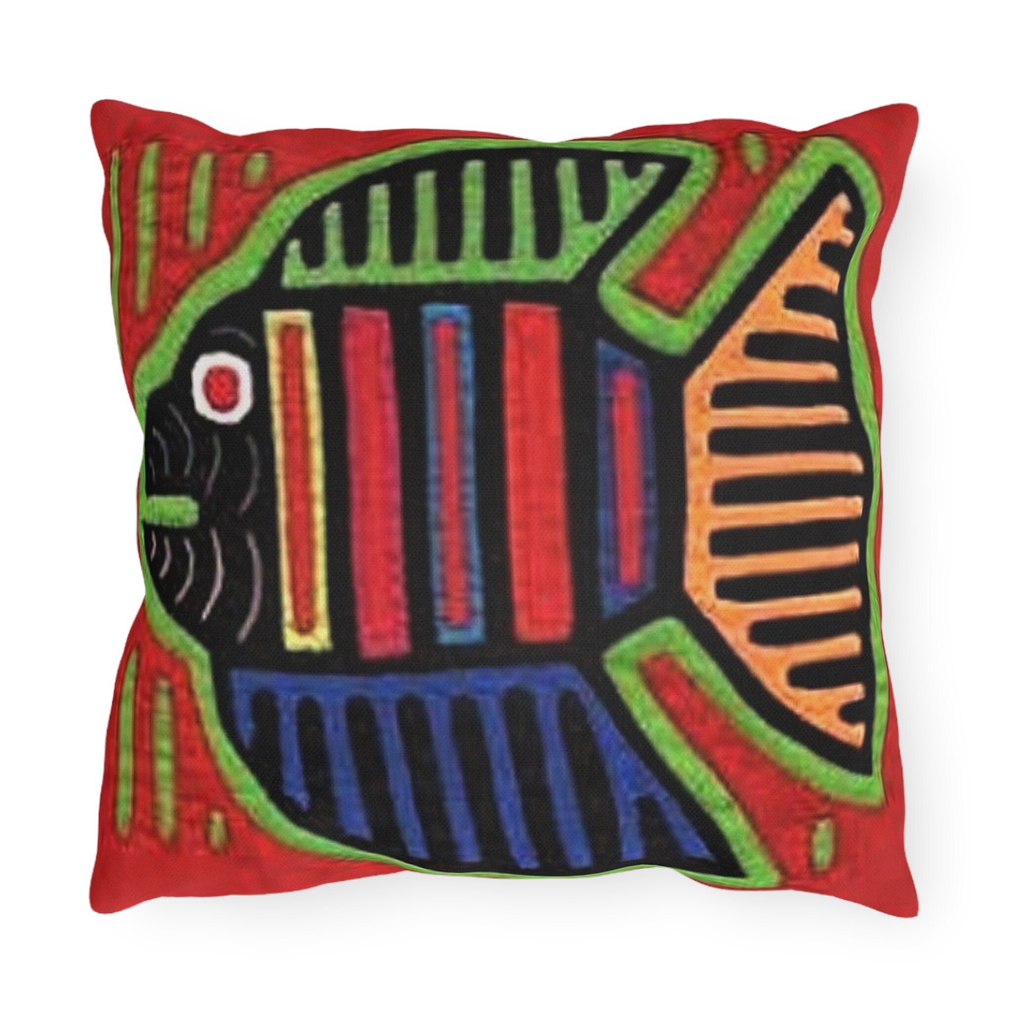 Fish Mola Print Outdoor Pillows - Etsy