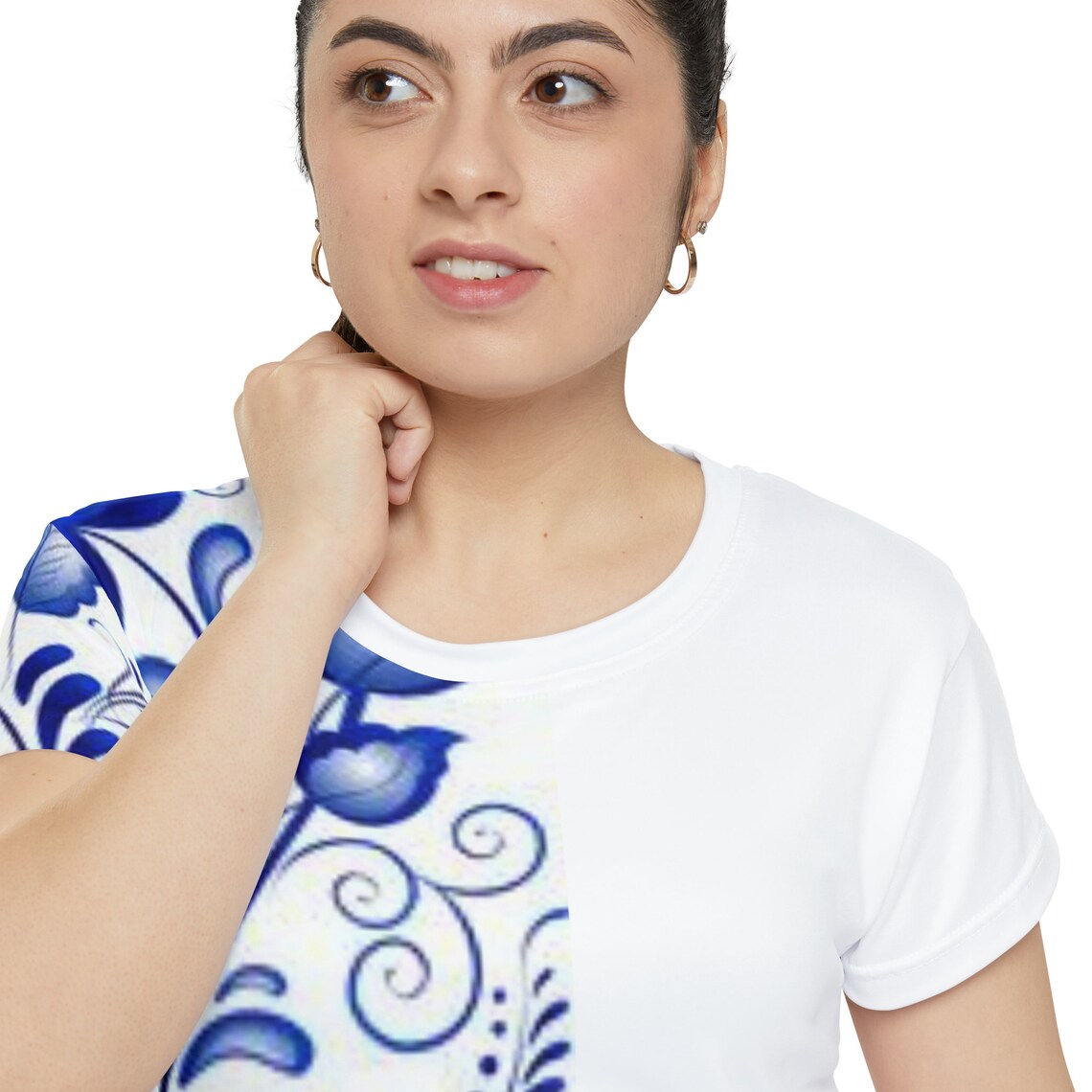 Blue Pollera Pattern Women's Short Sleeve Shirt (AOP) - Etsy