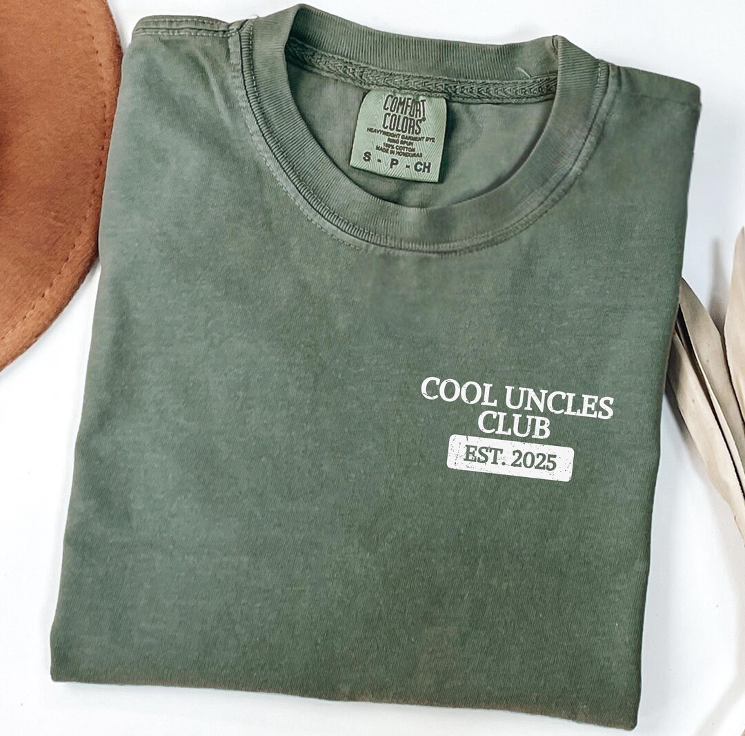 Cool Uncles Club Shirt, Pregnancy Announcement for Uncle, Comfort Color ...