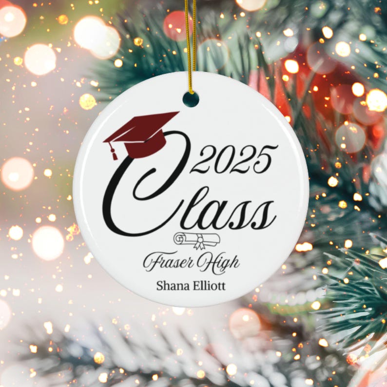 Class of 2025 Personalized Ornament, Class of 2025 Gift,senior Class of ...