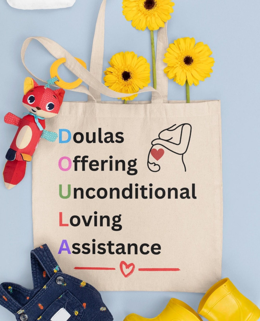 Doula Tote Bag, Doula Cotton Canvas Bag, Doula Gift, Labour and ...