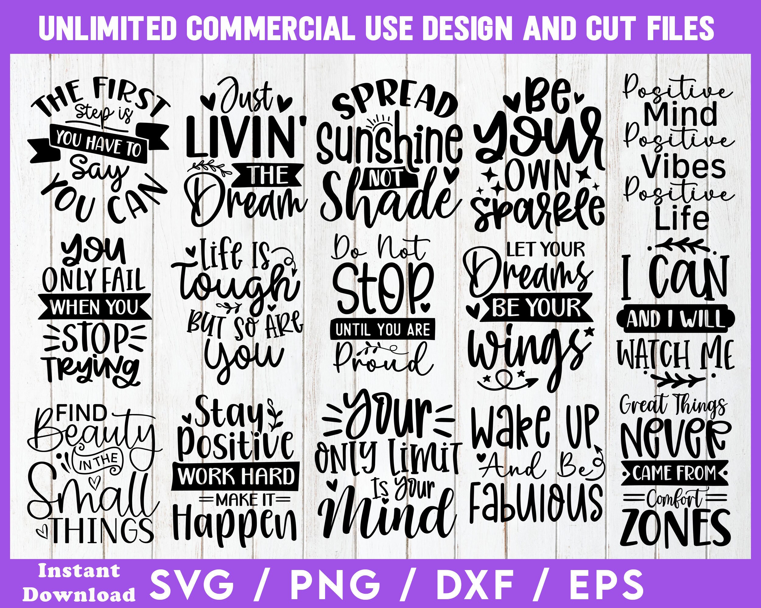 Inspirational SVG Bundle - Inspirational Quotes Svg, Inspirational ...