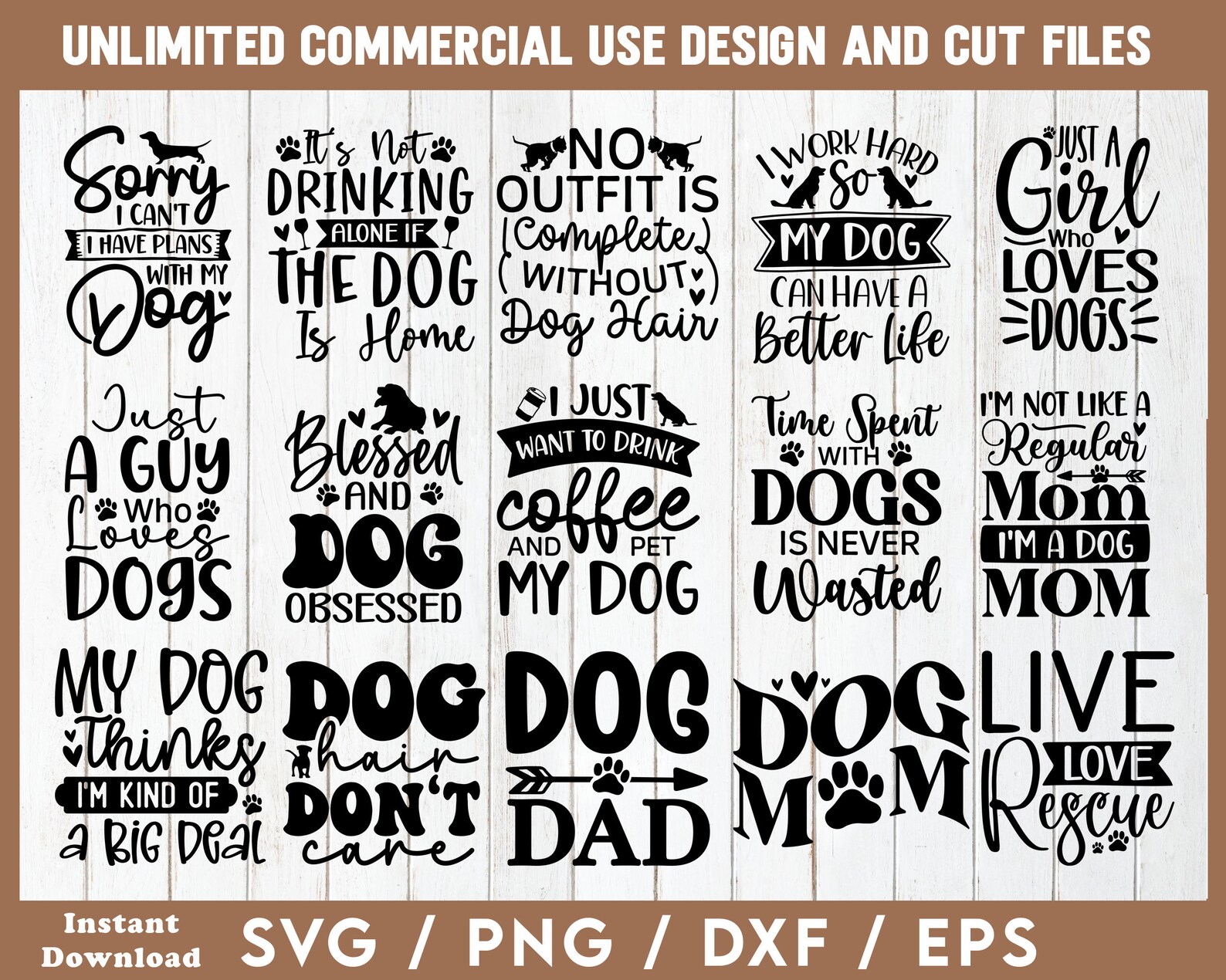 Dog SVG Bundle - Dog SVG, Dog Svg Files, Dog Shirt SVG, Dog Quotes Svg ...