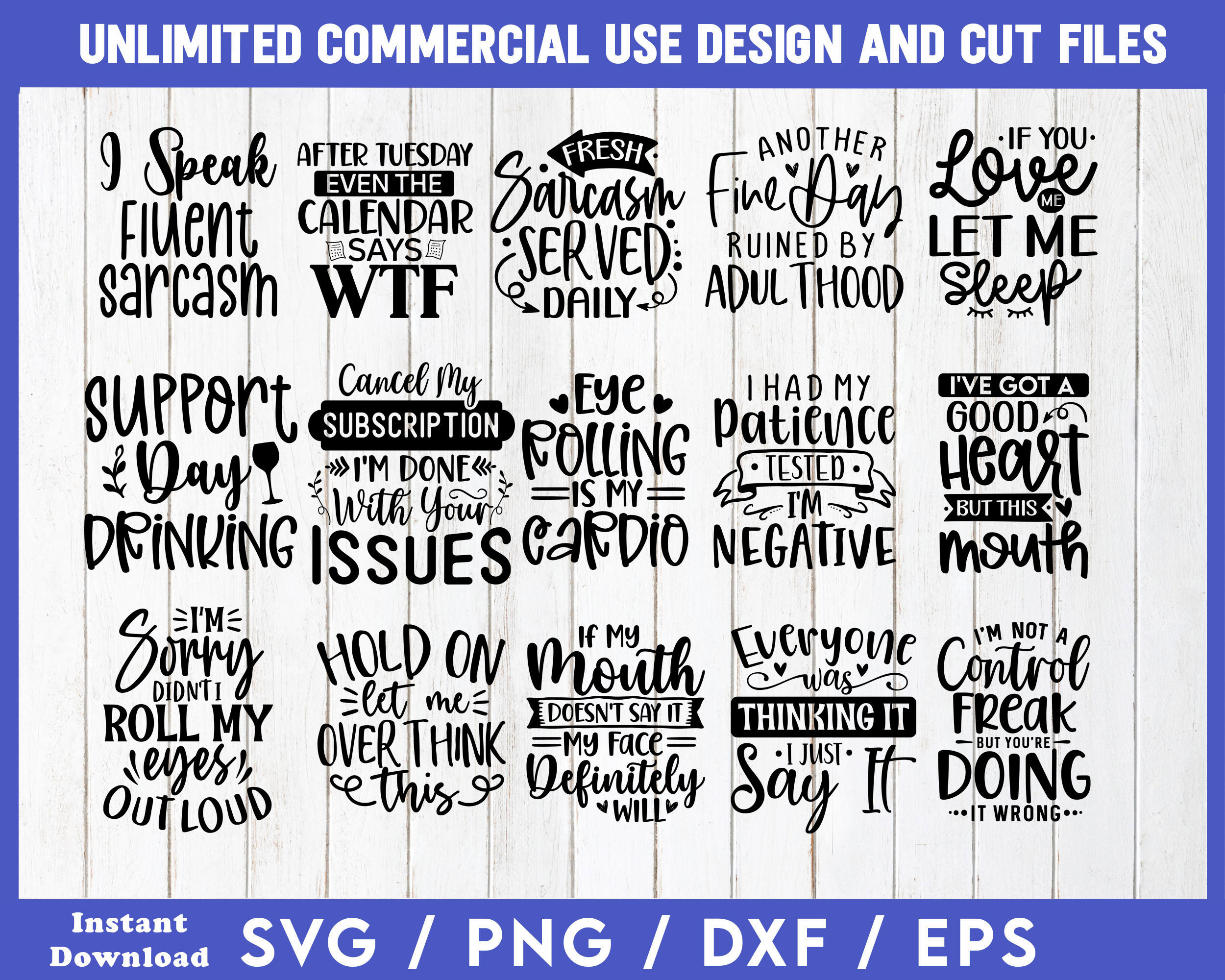 Funny SVG Bundle Funny Quotes Svg Funny Sayings Svg Funny - Etsy