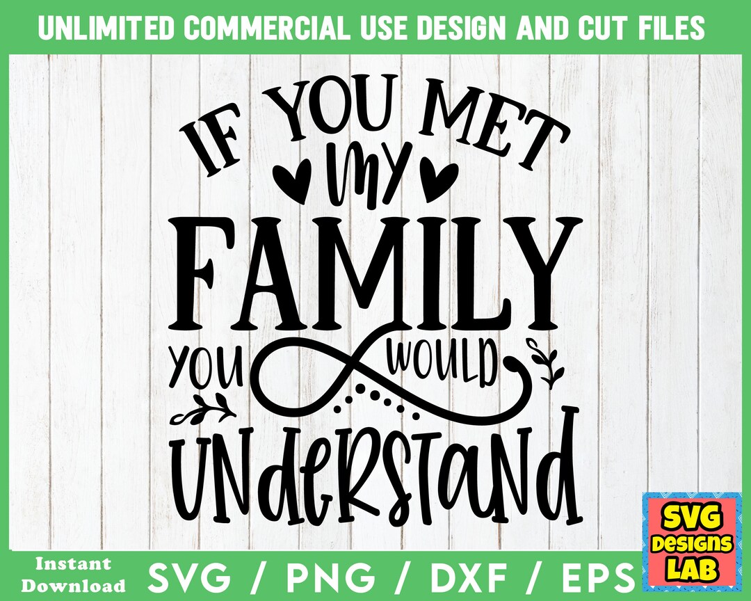 If You Met My Family You Would Understand - Funny SVG Files, Sarcastic ...