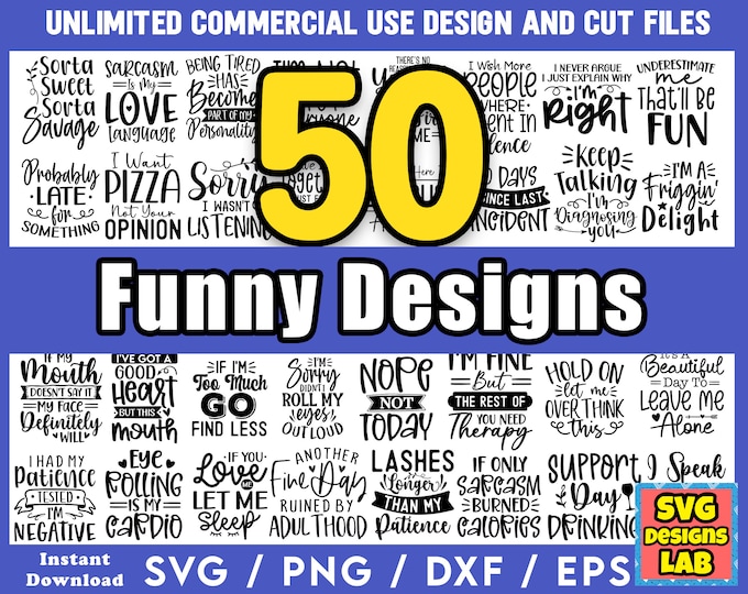 Funny SVG Bundle - Funny Quotes Svg, Funny Sayings Svg, Funny SVG Files ...