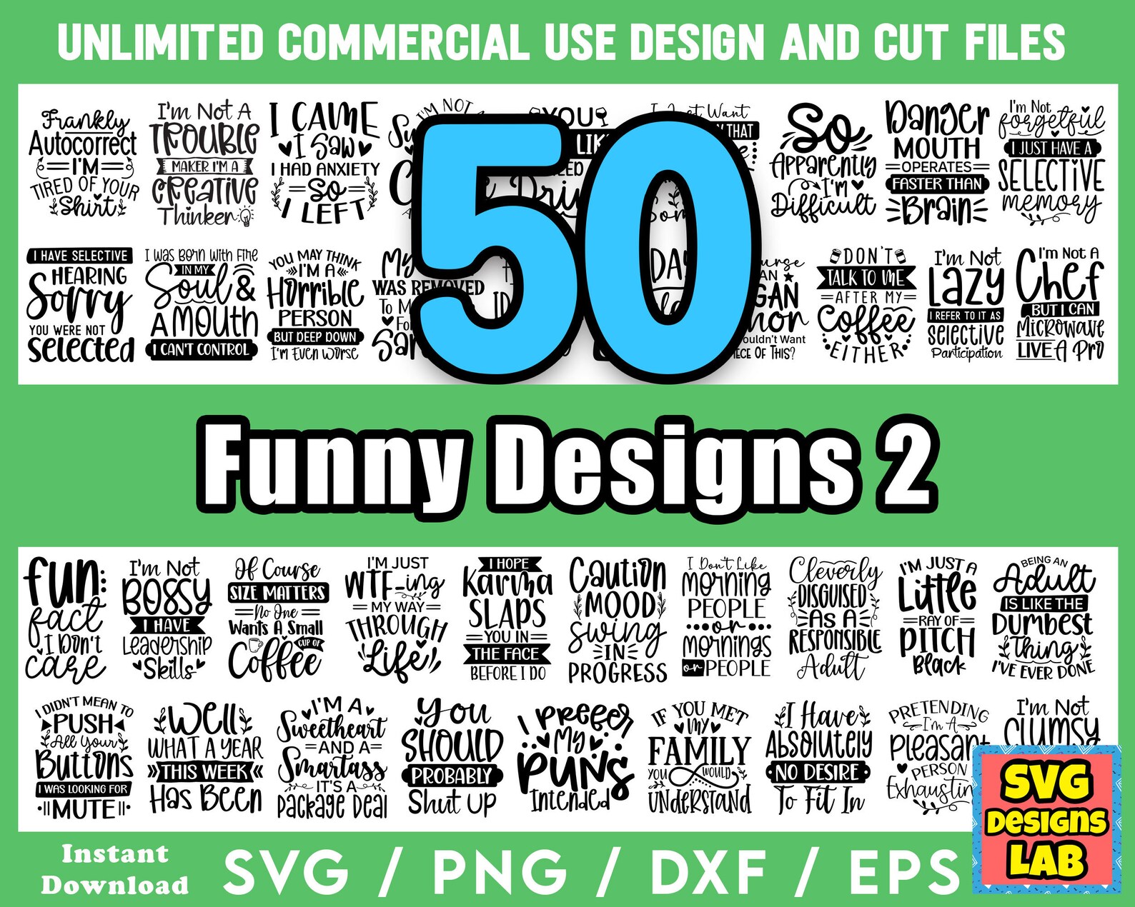 Funny SVG Bundle #2 - Funny Quotes Svg, Funny Sayings Svg, Funny SVG ...