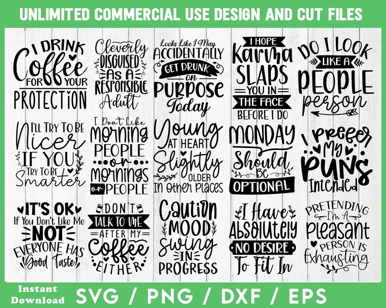 Funny SVG Bundle 2 Funny Quotes Svg, Funny Sayings Svg, Funny SVG Files ...