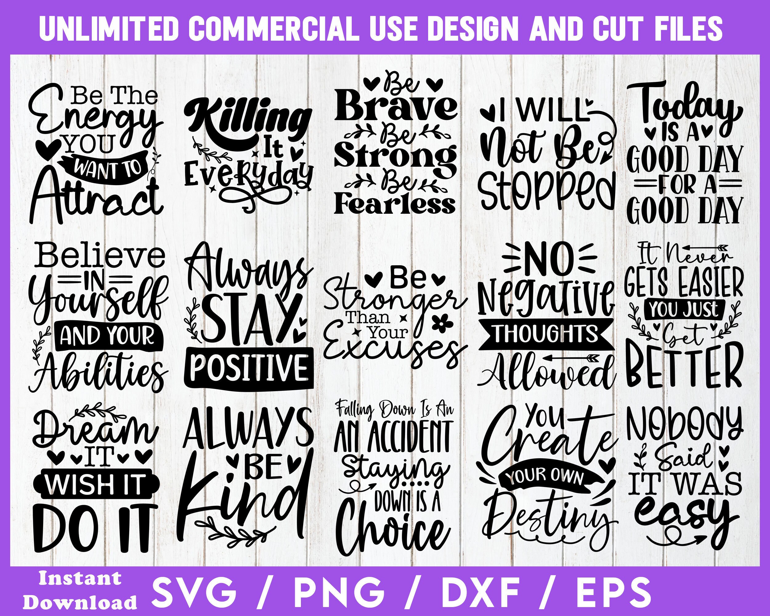 Inspirational SVG Bundle Inspirational Quotes Svg, Inspirational ...