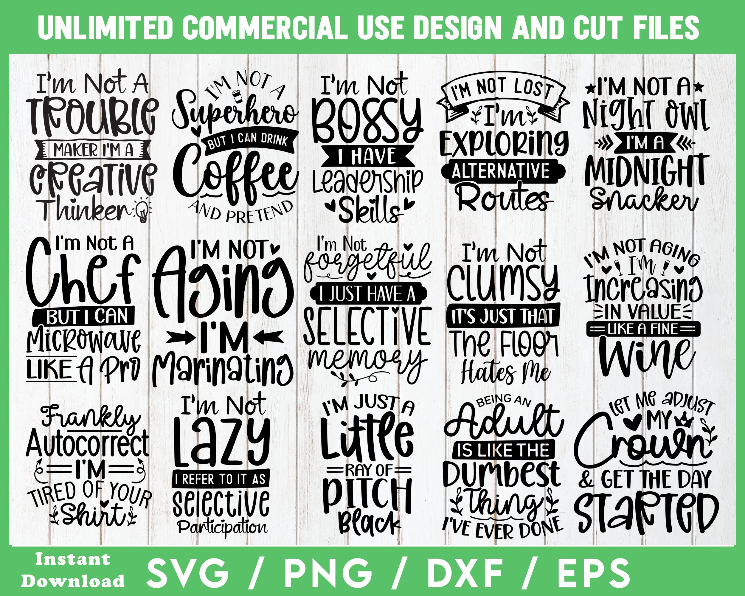 Funny SVG Bundle 2 Funny Quotes Svg, Funny Sayings Svg, Funny SVG Files ...