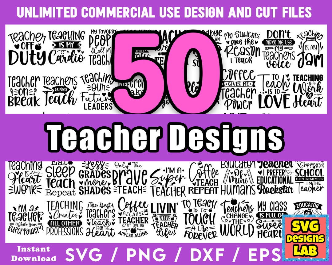 Teacher SVG Bundle - Teacher SVG Files, Funny Teacher Svg, Teacher ...