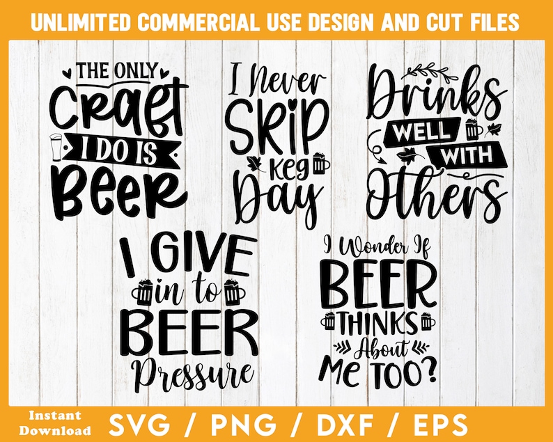 Beer SVG Bundle Beer SVG Files for Crafters Beer Svg - Etsy