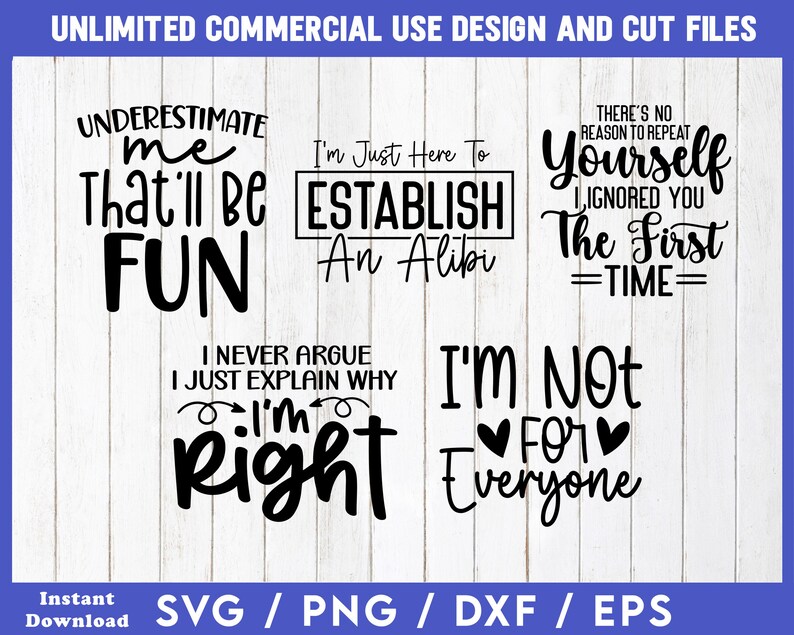 Funny SVG Bundle Funny Quotes Svg Funny Sayings Svg Funny - Etsy