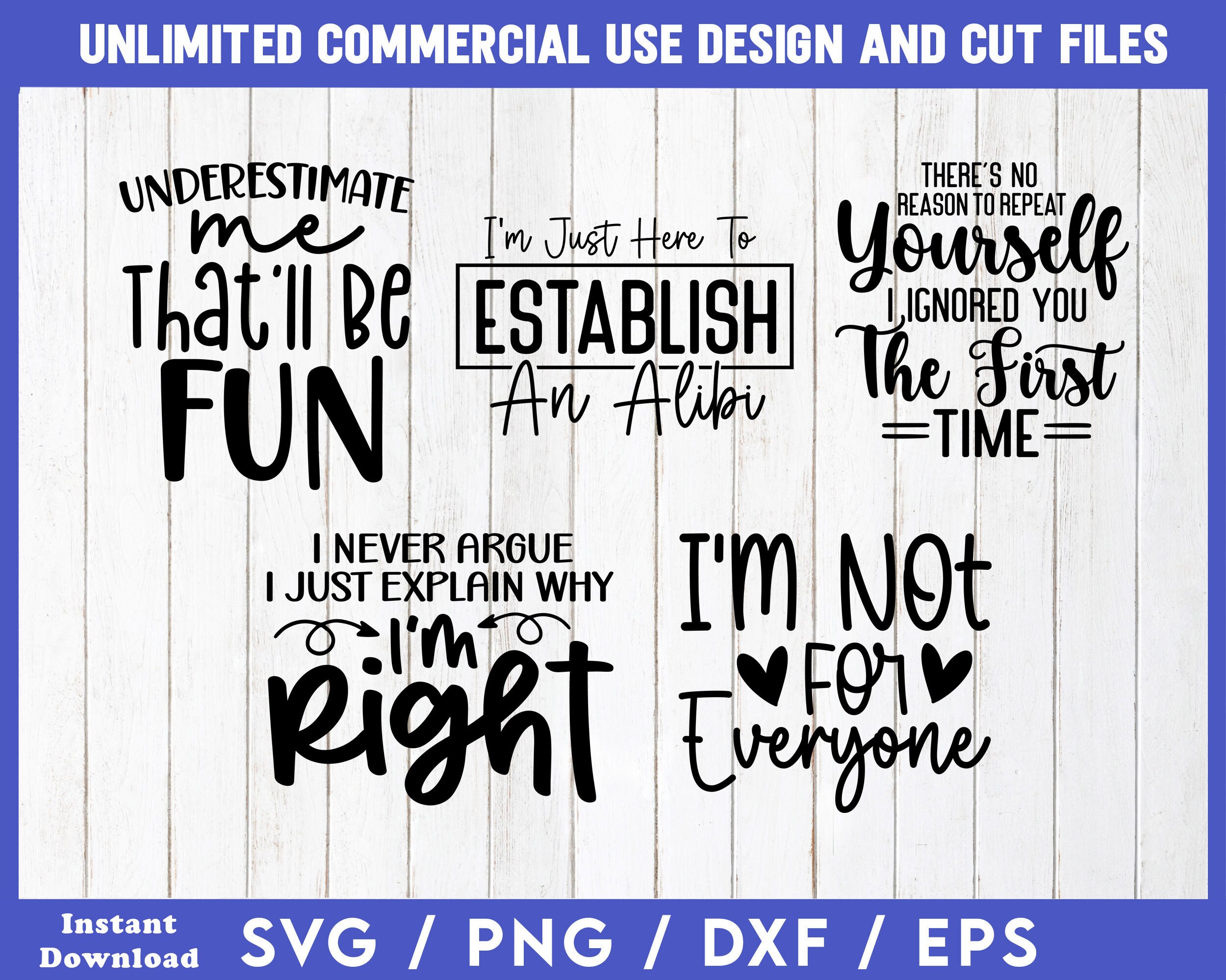 Funny SVG Bundle Funny Quotes Svg Funny Sayings Svg Funny - Etsy