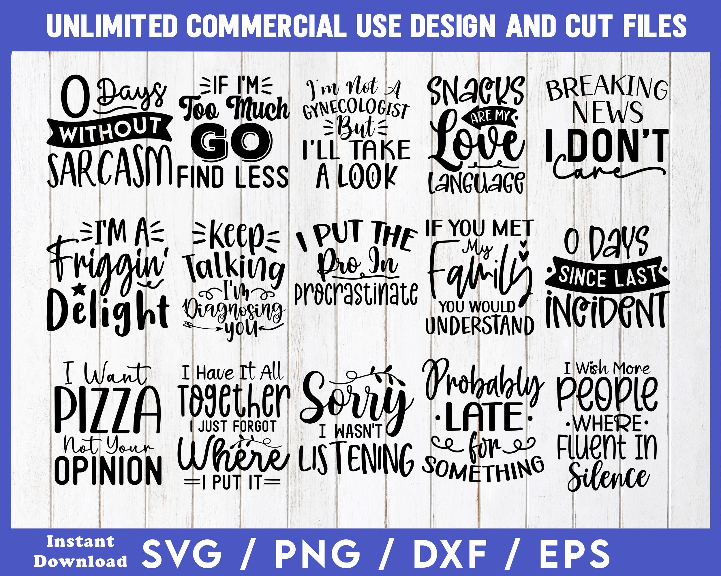 Funny SVG Bundle Funny Quotes Svg Funny Sayings Svg Funny - Etsy