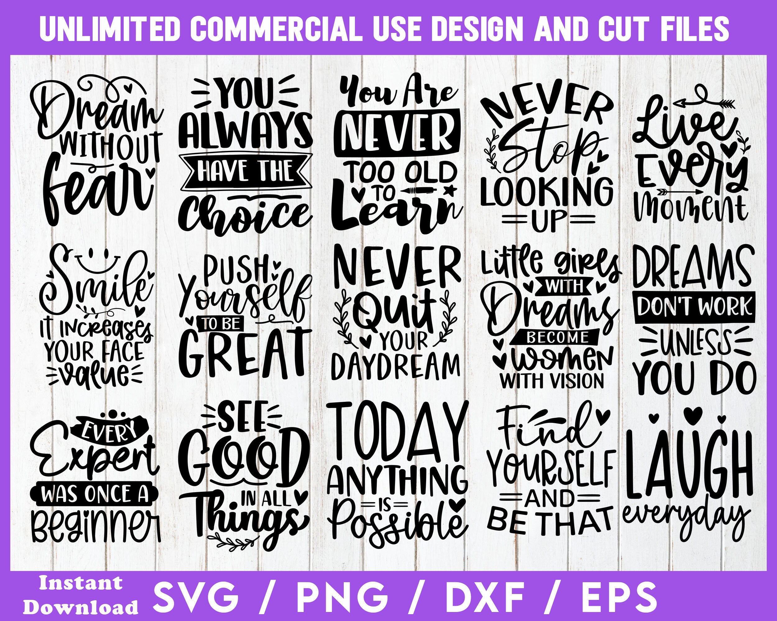 Inspirational SVG Bundle Inspirational Quotes Svg, Inspirational ...